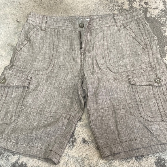 CAbi | Shorts | Cabi Linen Tweed Linen Shorts | Poshmark